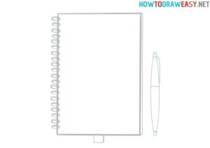 How to Draw a Notebook - How to Draw Easy