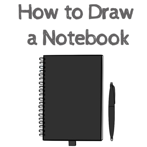 How to Draw a Notebook - How to Draw Easy