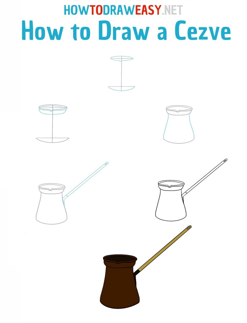 How to Draw a Cezve - How to Draw Easy