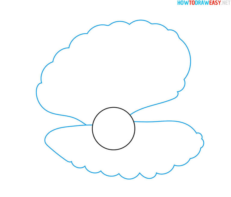 How to Draw an Oyster with a Pearl - How to Draw Easy