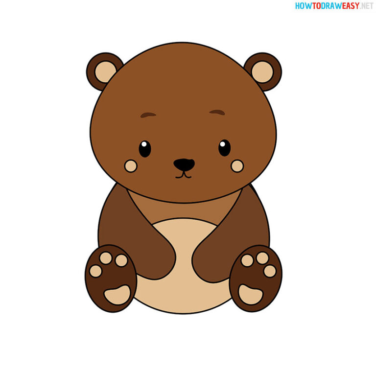 How to Draw a Baby Bear - How to Draw Easy