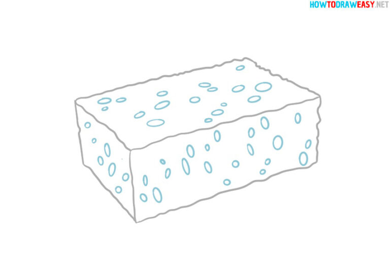 How to Draw a Sponge - How to Draw Easy