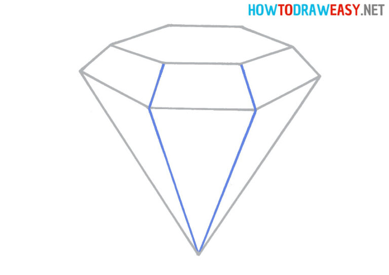 How to Draw a Diamond for Kids - How to Draw Easy
