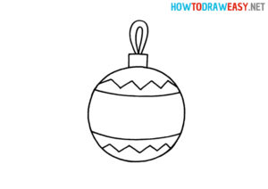 How to Draw a Christmas Ball for Kids - How to Draw Easy