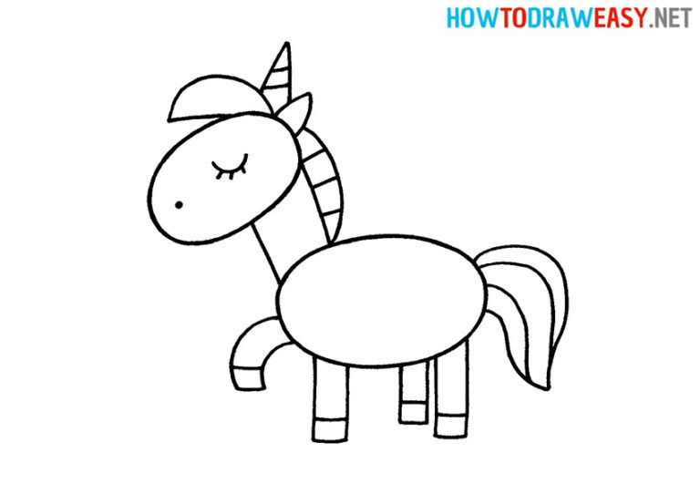How to Draw a Unicorn for Kids - How to Draw Easy