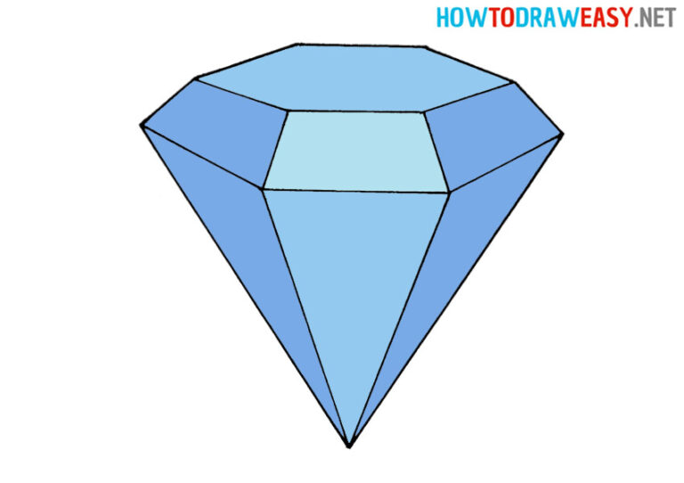 How to Draw a Diamond for Kids - How to Draw Easy