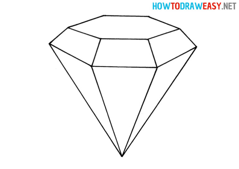 How to Draw a Diamond for Kids - How to Draw Easy