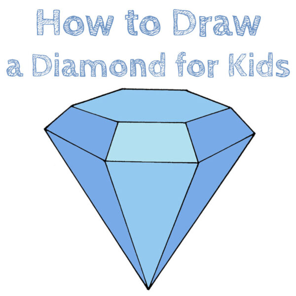 How to Draw a Diamond for Kids - How to Draw Easy