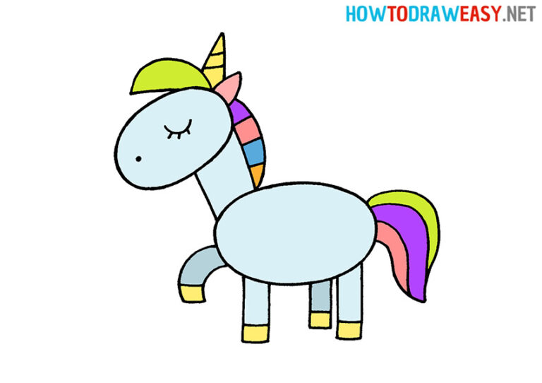 How to Draw a Unicorn for Kids - How to Draw Easy