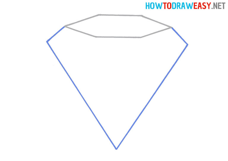 How to Draw a Diamond for Kids - How to Draw Easy