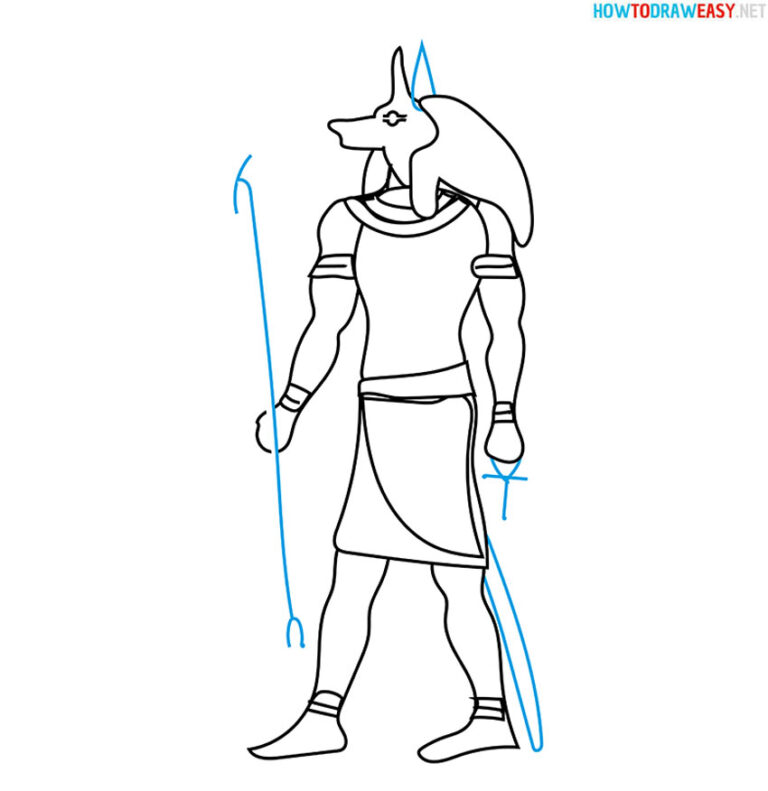 How to Draw Anubis - How to Draw Easy