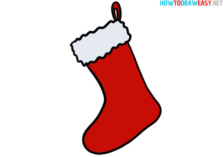 How to Draw a Christmas Stocking - How to Draw Easy