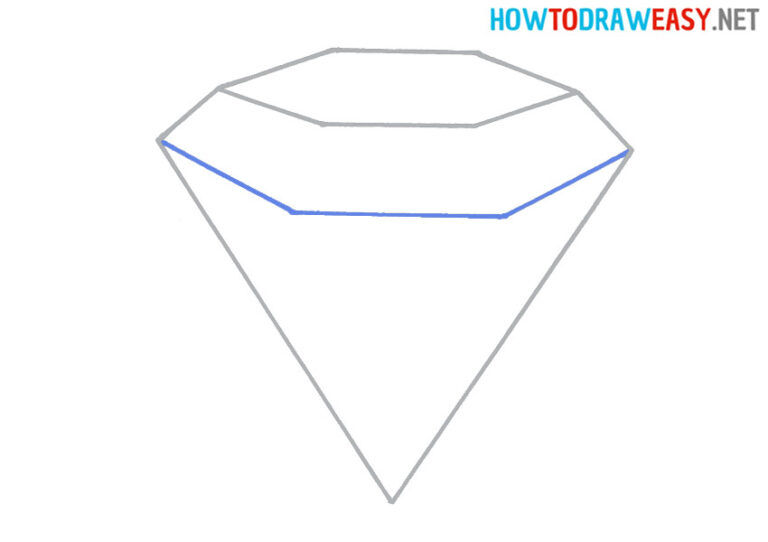 How to Draw a Diamond for Kids - How to Draw Easy