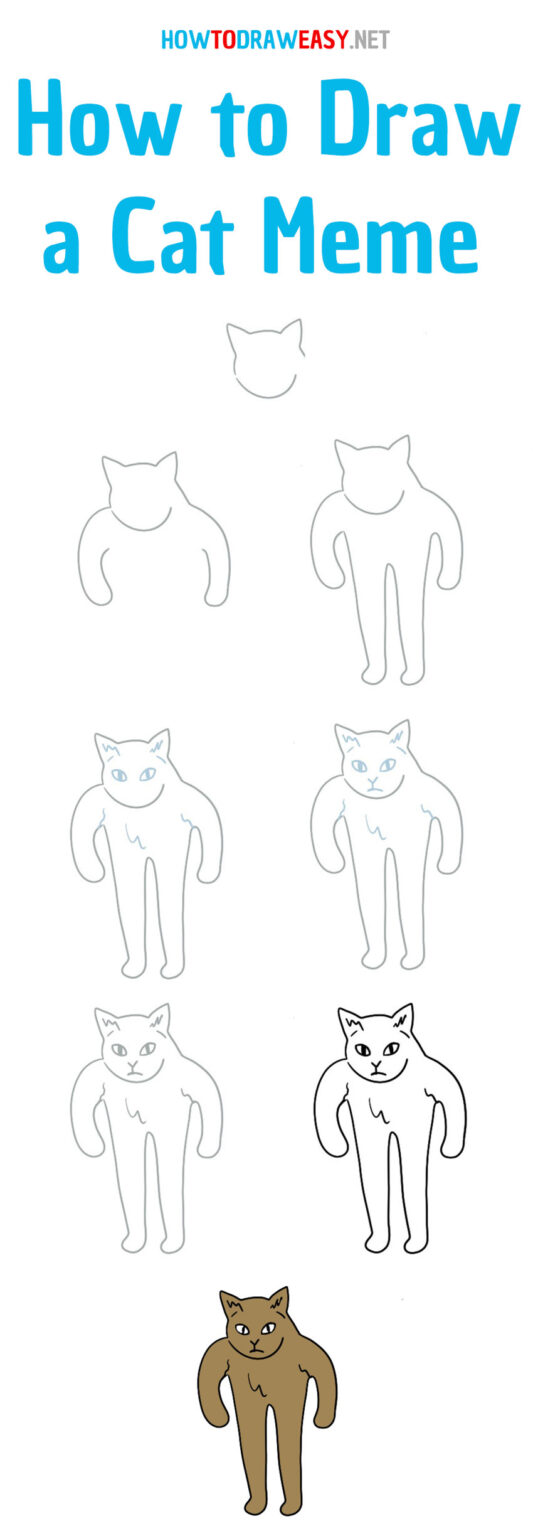 How to Draw a Cat Meme - How to Draw Easy