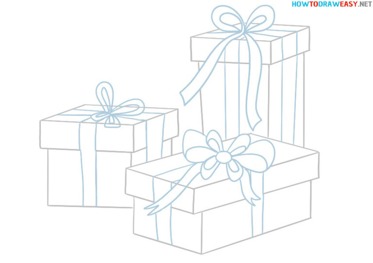 How to Draw Christmas Presents - How to Draw Easy