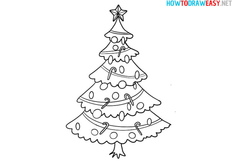 How to Draw a Christmas Tree - How to Draw Easy