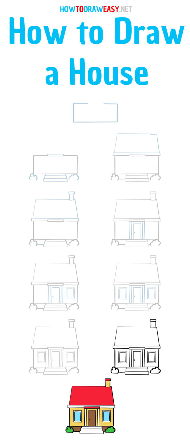 How to Draw a House - How to Draw Easy