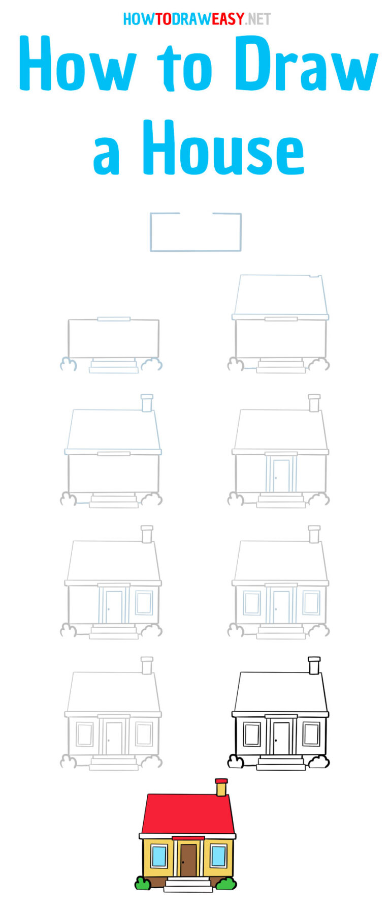 How to Draw a House - How to Draw Easy