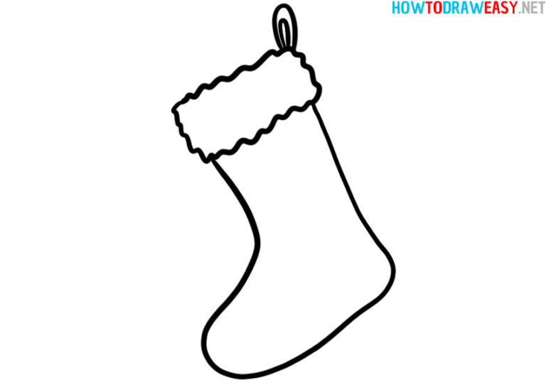 How to Draw a Christmas Stocking - How to Draw Easy