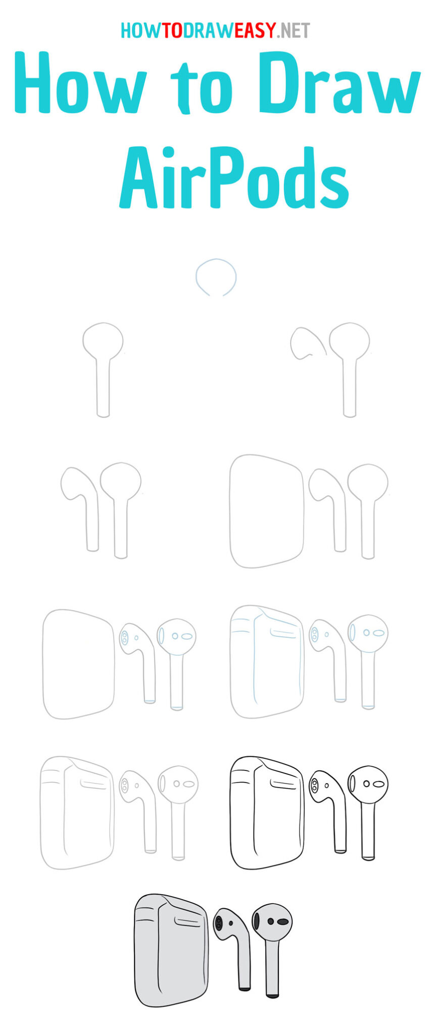 How to Draw AirPods - How to Draw Easy