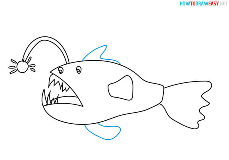 How to Draw an Angler Fish - How to Draw Easy