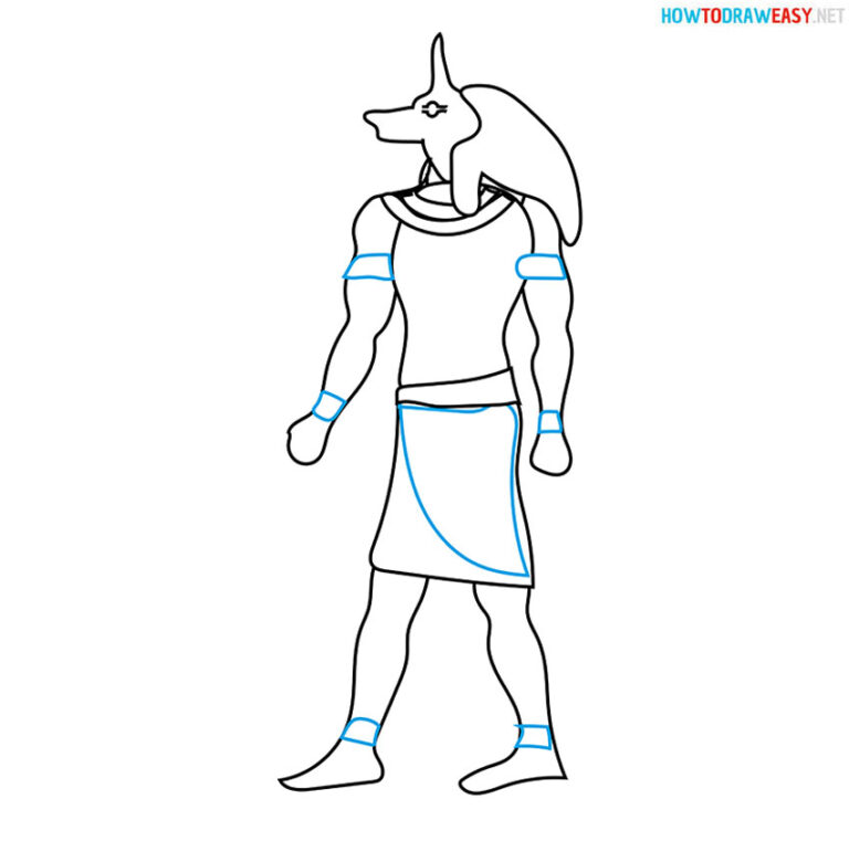 How to Draw Anubis - How to Draw Easy