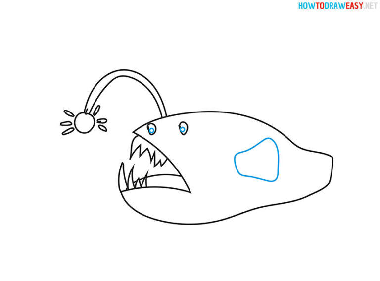 How to Draw an Angler Fish - How to Draw Easy