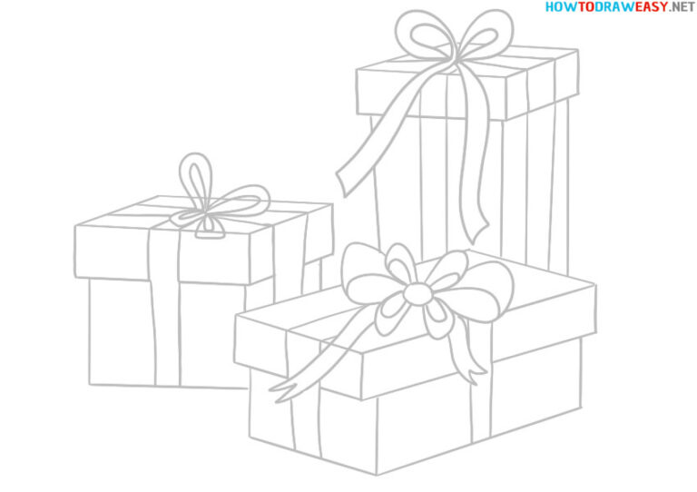 How to Draw Christmas Presents - How to Draw Easy