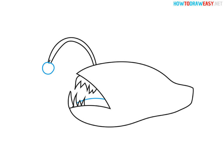 How to Draw an Angler Fish - How to Draw Easy