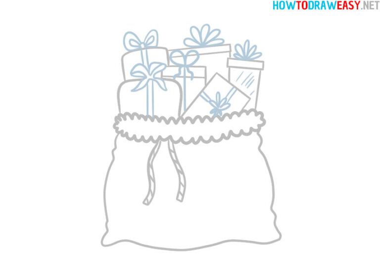 How to Draw Santa's Bag - How to Draw Easy