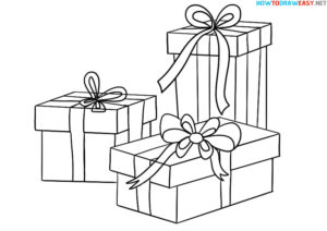 How to Draw Christmas Presents - How to Draw Easy