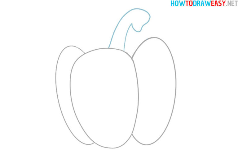 How to Draw a Bell Pepper - How to Draw Easy