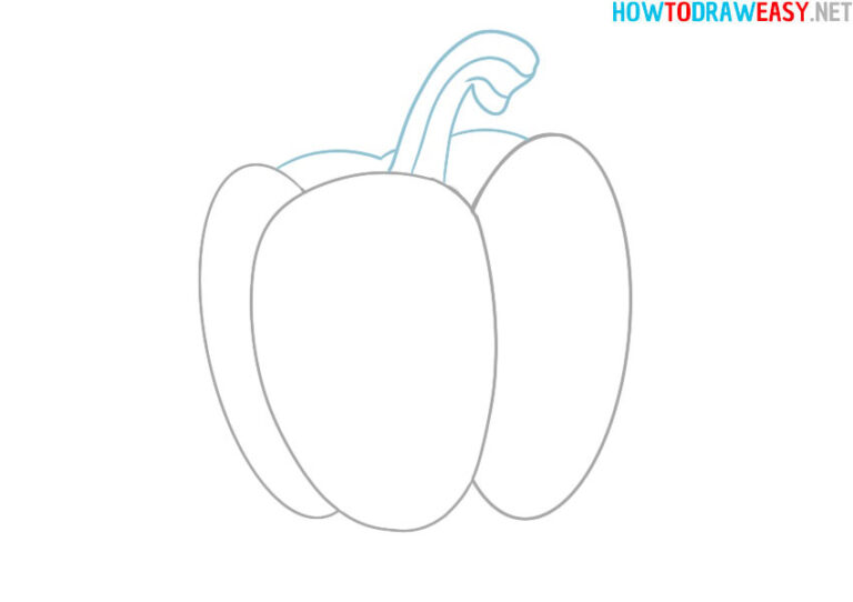 How to Draw a Bell Pepper - How to Draw Easy