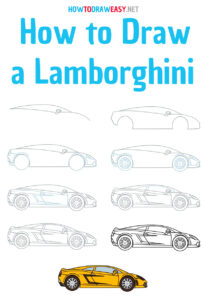 How to Draw a Lamborghini - How to Draw Easy