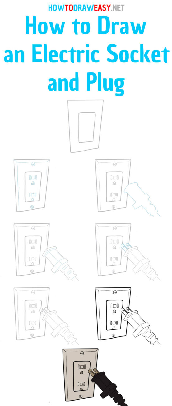 How to Draw a Socket and Plug - How to Draw Easy