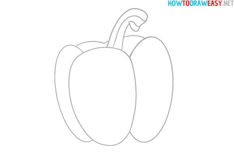 How to Draw a Bell Pepper - How to Draw Easy