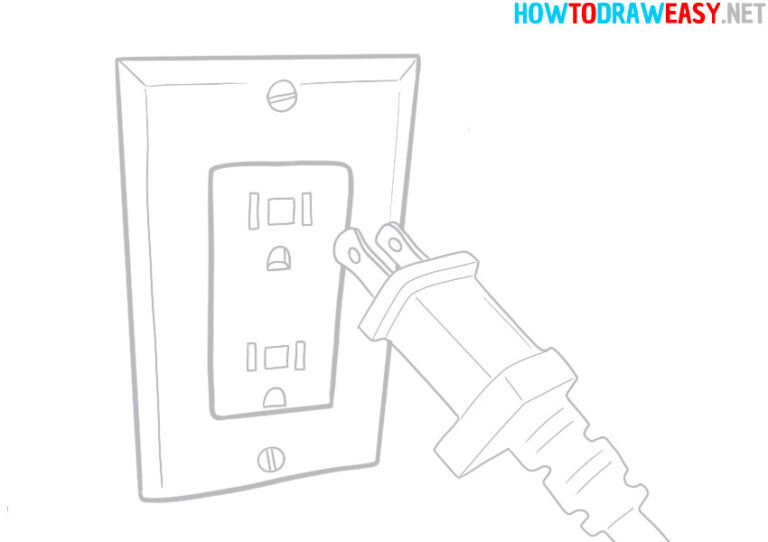 How to Draw a Socket and Plug - How to Draw Easy
