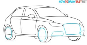 How to Draw an Audi A1 - How to Draw Easy