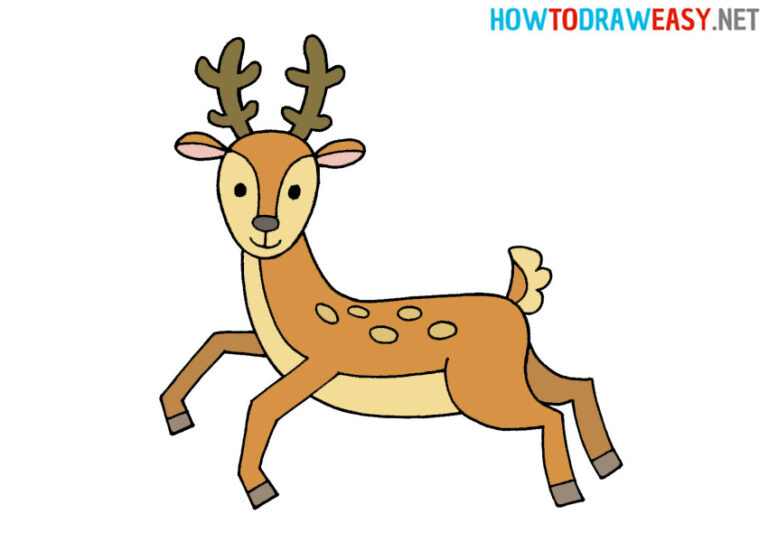 How to Draw a Fawn for Kids - How to Draw Easy