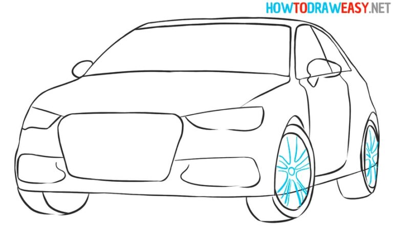 How to Draw an Audi A3 - How to Draw Easy