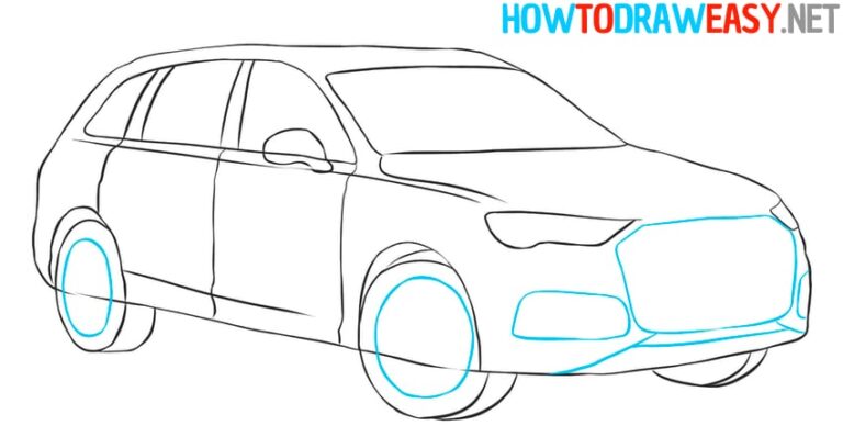 How to Draw an Audi Q7 - How to Draw Easy