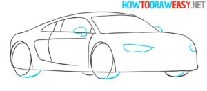 How to Draw an Audi R8 V10 - How to Draw Easy