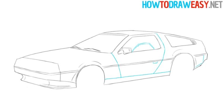 How to Draw the DeLorean - How to Draw Easy