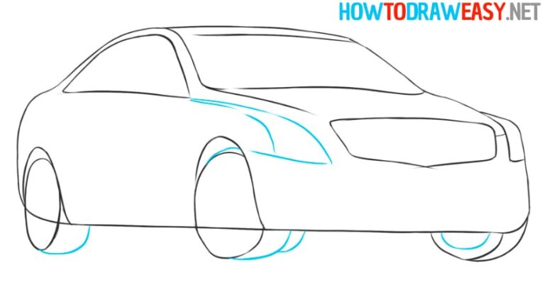 How to Draw a Cadillac ATS - How to Draw Easy