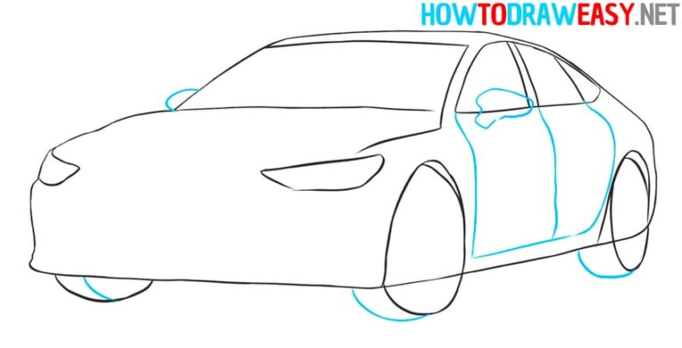 How to Draw an Audi A7 - How to Draw Easy