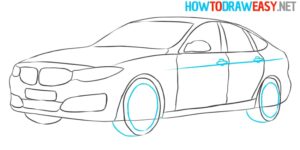 How to Draw a BMW 3 GT - How to Draw Easy