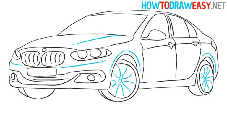 How to Draw a BMW 1 Series - How to Draw Easy