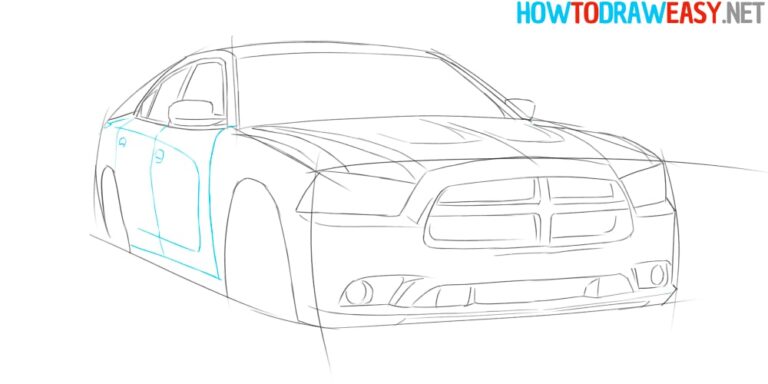 How to Draw a Dodge Charger - How to Draw Easy
