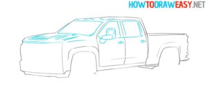 How to Draw a Chevrolet Silverado - How to Draw Easy