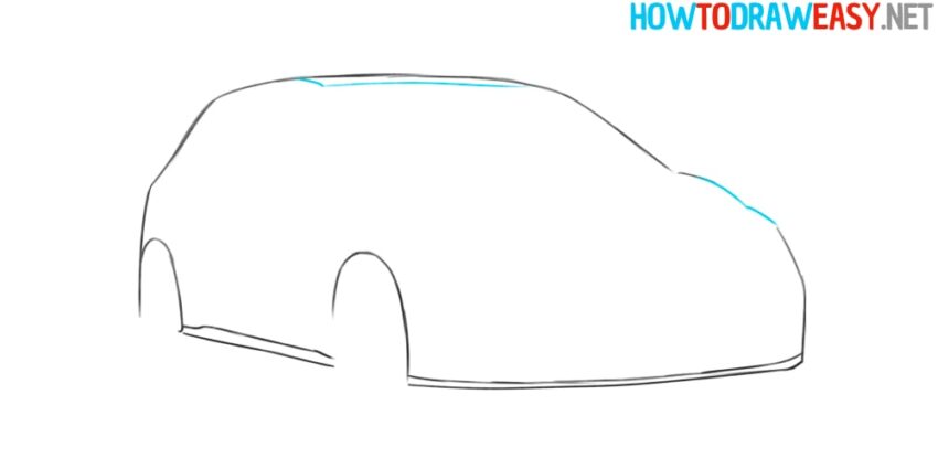 How to Draw a VW Golf - How to Draw Easy